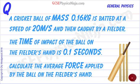 50 Force Of A Cricket Ball