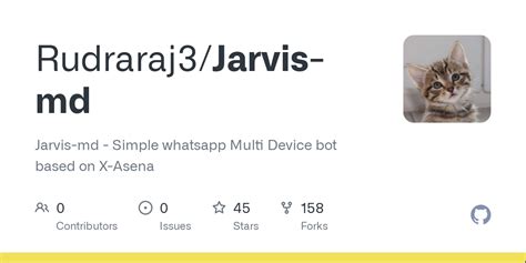 Github Rudraraj3 Jarvis Md Jarvis Md Simple Whatsapp Multi Device Bot Based On X Asena