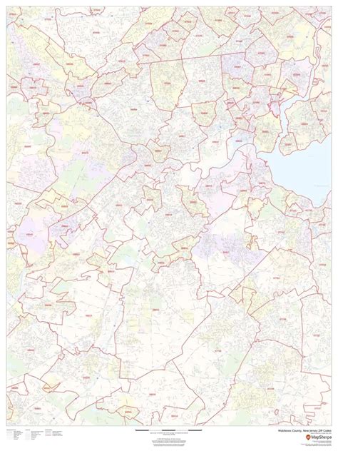 Middlesex County New Jersey Zip Codes By Mapsherpa The Map Shop