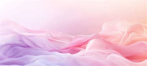 Soft Gradient Of Pink And Purple Hues With Flowing Translucent Fabric