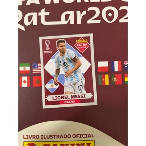 Figurinha Extra Sticker Bordô Messi Copa Do Mundo 2022 Faz A Boa