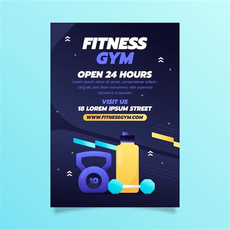 Free Vector Gym Training Poster Template