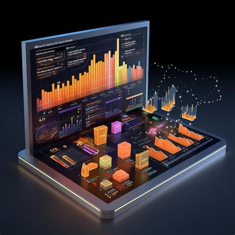 premium ai image 3d business data dashboard generated by ai
