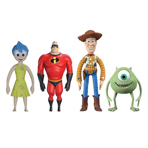Flexfigs Pixar 4 Character Pack Articulated Action Figures Ages 3 Oriental Trading