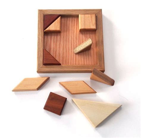 Wood Puzzle Brain Teaser Geometric Shapes Jigsaw Etsy Artofit