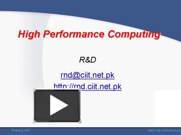 PPT High Performance Computing PowerPoint Presentation Free To View Id C F ZDcxN