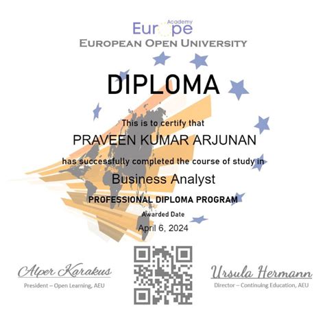 Finished Business Analysis Program At European Open Praveen Kumar A Posted On The Topic Linkedin