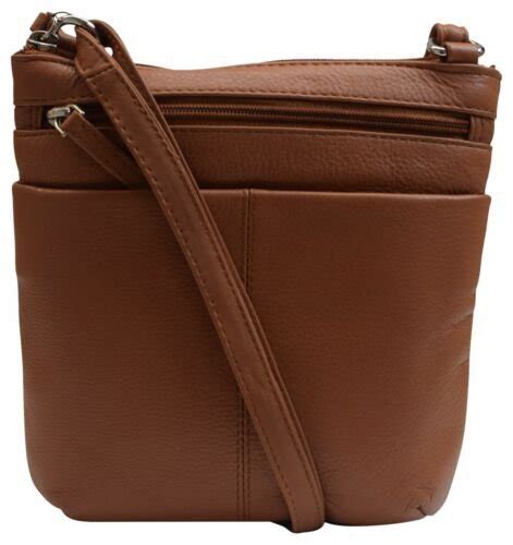 Luxury Womens Zipper Purse Handbag Genuine Leather Ladies Crossbody