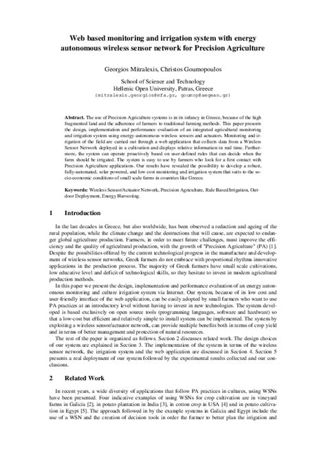 Web Based Monitoring And Irrigation System With Energy Autonomous