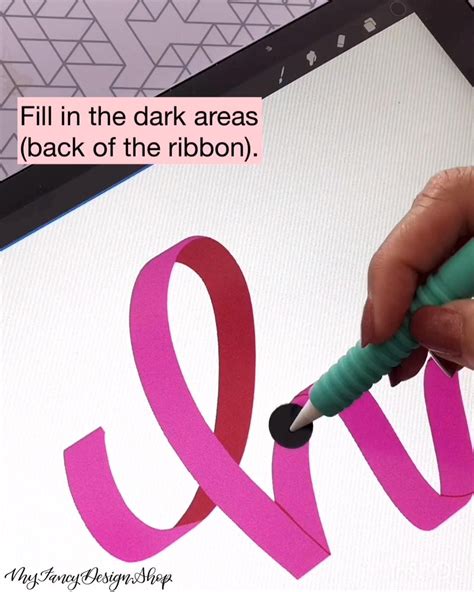 Step By Step Tutorial On How To Create Ribbon Lettering In Procreate Artofit