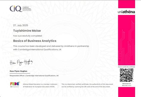 Uniathenacertificate Datadriven Businessanalytics Dataanalytics Continuouslearning