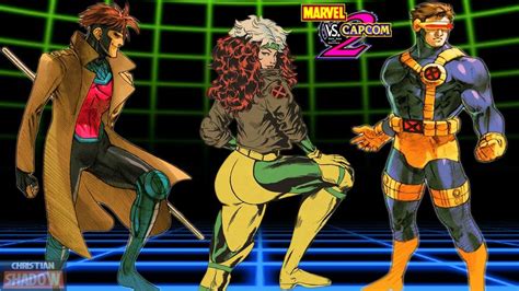 Mvc2 Team Xmen Rogue Gambit Cyclops Christianshadow