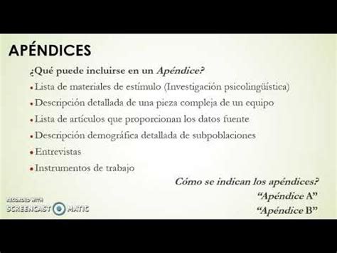 Cómo Escribir Un Apéndice Para Un Trabajo De Investigación Educación