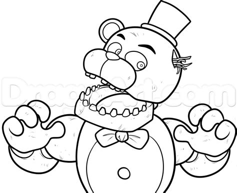 Golden Freddy Coloring Pages At Free Printable