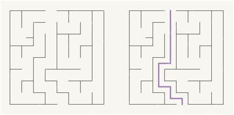 Premium Vector Classic Maze Game Square Format With Solution