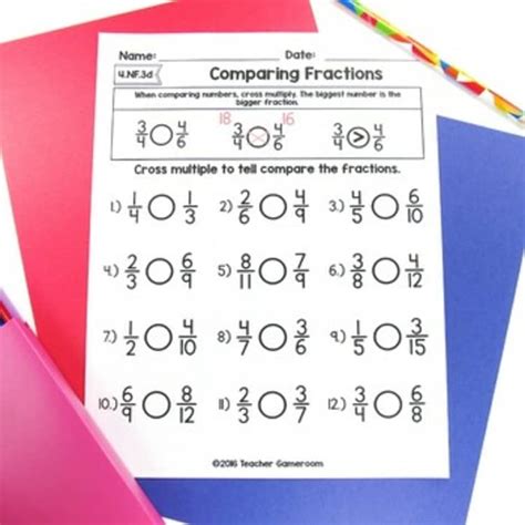 Fractions Mini Set Comparing Fractions By Teacher Gameroom Tpt