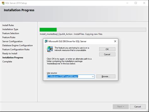 Installation Why Am I Unable To Install Local Sql 2019 Instance Due