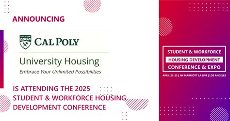 Cal Poly San Luis Obispo University Housing Will Be Attending The 2025