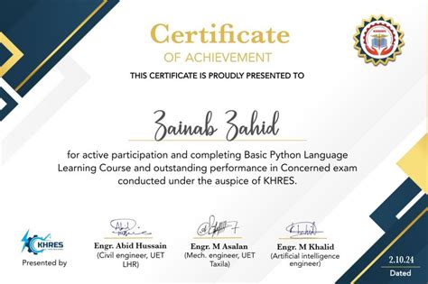 Python Programming Certification Learning Techjourney Zainab Zahid