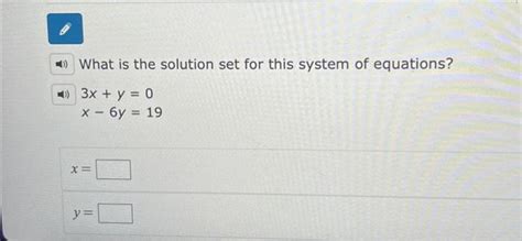 Solved What Is The Solution Set For This System Of Chegg Com