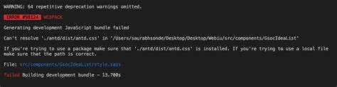 can t resolve antd dist antd css in gsocidealist component · issue