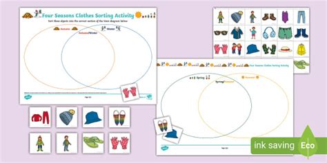 Four Seasons Clothes Sorting Activity Hecho Por Educadores