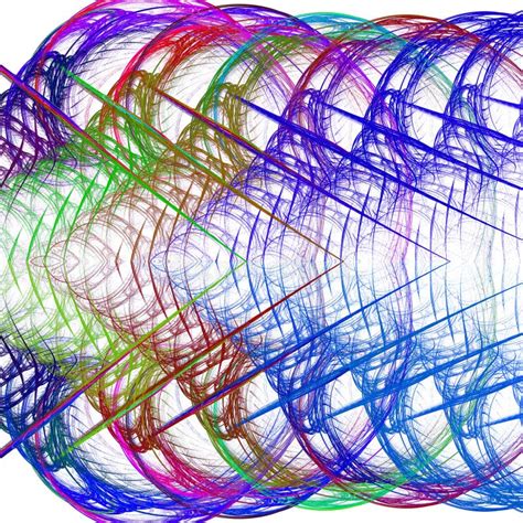Rounded And Straight Multi Colored Lines Create A Symmetrical Pattern