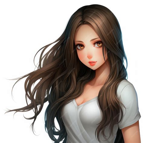 Premium Ai Image Anime Girl With Long Brown Hair