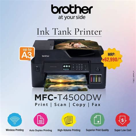 Brother Mfc T4500dw A3 Ink Tank Printer At Best Price In Tiruppur