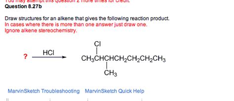 Solved Draw Structures For An Alkene That Gives The