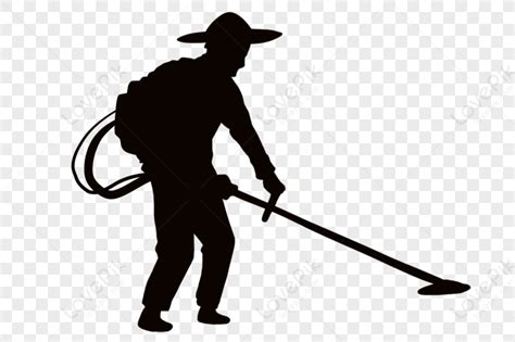 작업 농부 실루엣 Png 일러스트 무료 다운로드 Lovepik