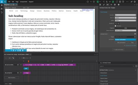 Creating An Animated Revealing Menu Interactions Tutorial Pinegrow