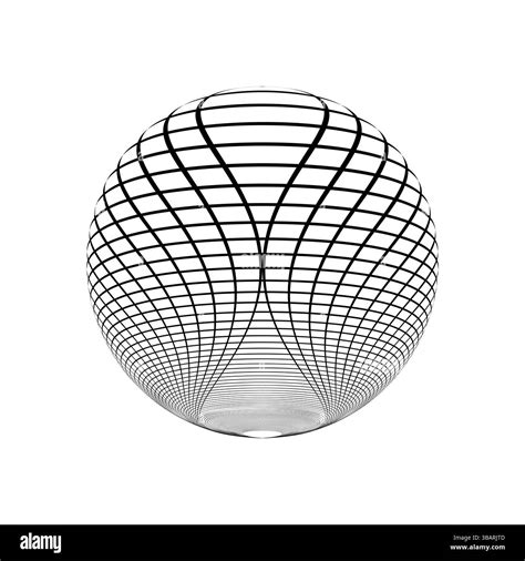 Dynamic Abstract Black And White Grid Forming A Spherical Shape Perfect For Concepts Of Mapping