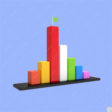 Premium Psd 3d Data Analysis Bar Finances Growth Business Success