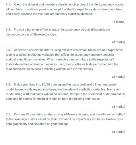 Solved Regression Analysis Word Life Expectancy The World