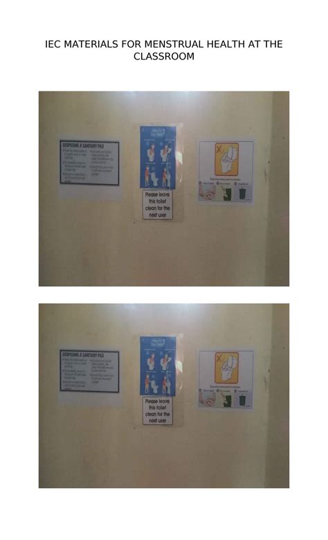 Iec Materials For Menstrual Health At The Classroom Esp8pb Ib 1 3 Classroom Toilet