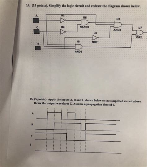 Solved 14 15 Points Simplify The Logic Circuit And Chegg Com