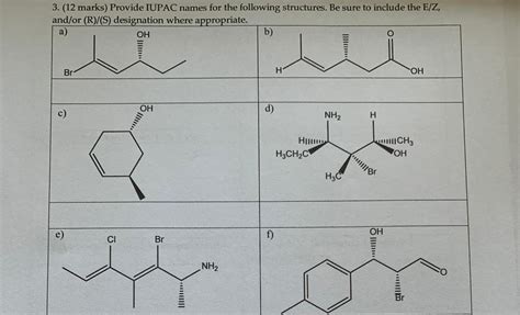 Solved Need Help Naming Thanks Provide IUPAC Names For The Chegg