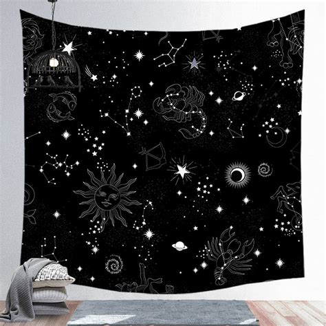 宇宙星空星象星盘挂毯欧式简约风家居装饰直播背景墙挂布方形挂毯 阿里巴巴