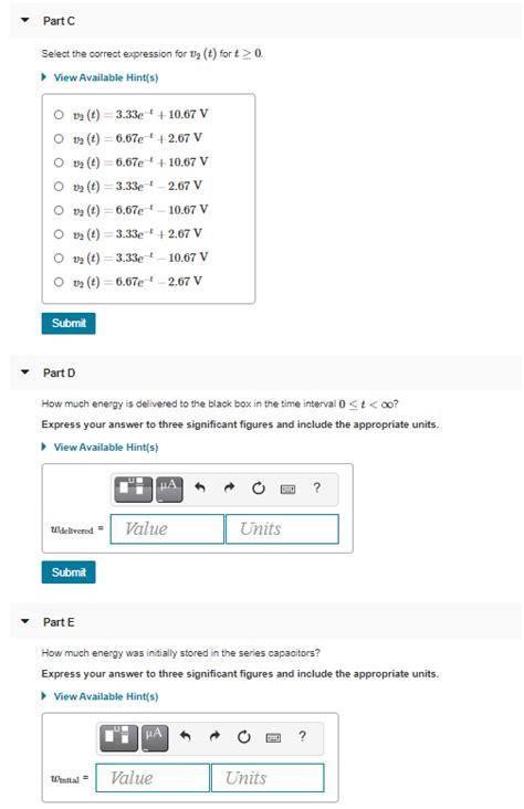 Solved The Two Series Connected Capacitors In Figure 1 Are
