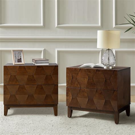Elegant Wood Nightstand Set For Modern Bedrooms