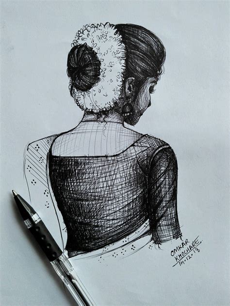 Ball Point Pen Sketch Omkar Khochare Abstract Pencil Drawings Pen Art Drawings Art