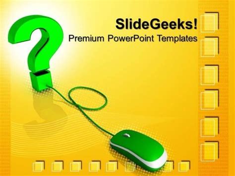 Question Symbol With Mouse Communication PowerPoint Templates And PowerPoint Themes 0712