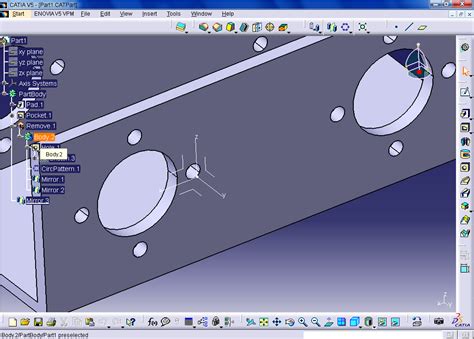 Catia V5 What To Do When You Can Not Use Standard Command Mirror The
