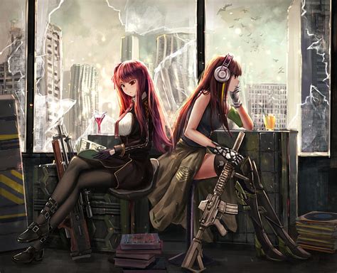 Anime Redhead Girl Rifle