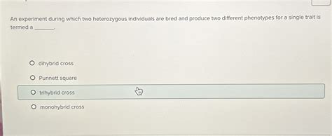 Solved An Experiment During Which Two Heterozygous