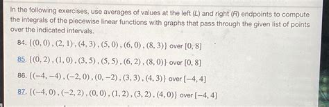 solved in the following exercises use averages of values at
