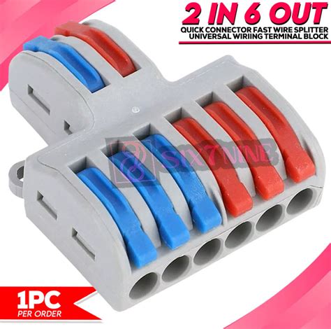 Terminal Block 2 IN 6 OUT Universal Fast Wire Conductor Connector Heavy Duty Lazada PH