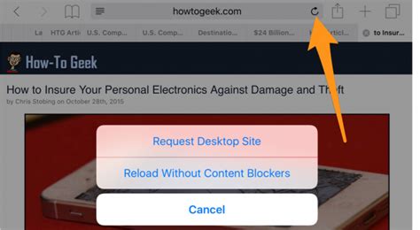 how to disable the mobile version of a website on your phone