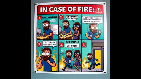 In Case Of Fire Git Commit Git Push Exit The Building🔥💻🏃devops Codinghumor Gitmemes Youtube